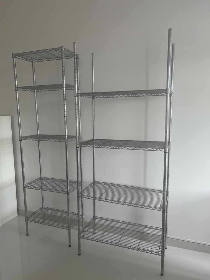 Modular boltless metal racking. 3 shelf sizes so can be configured to ...