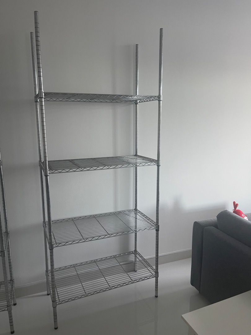 Modular boltless metal racking. 3 shelf sizes so can be configured to ...