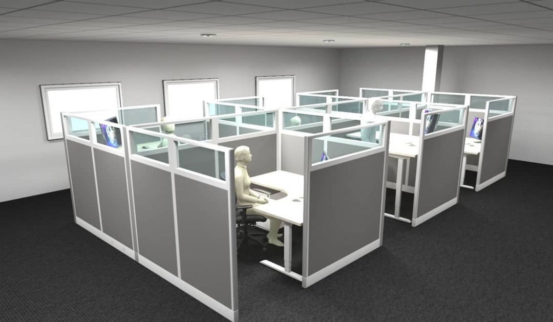 MODULAR PARTITION - OFFICE CUBICLES on Carousell