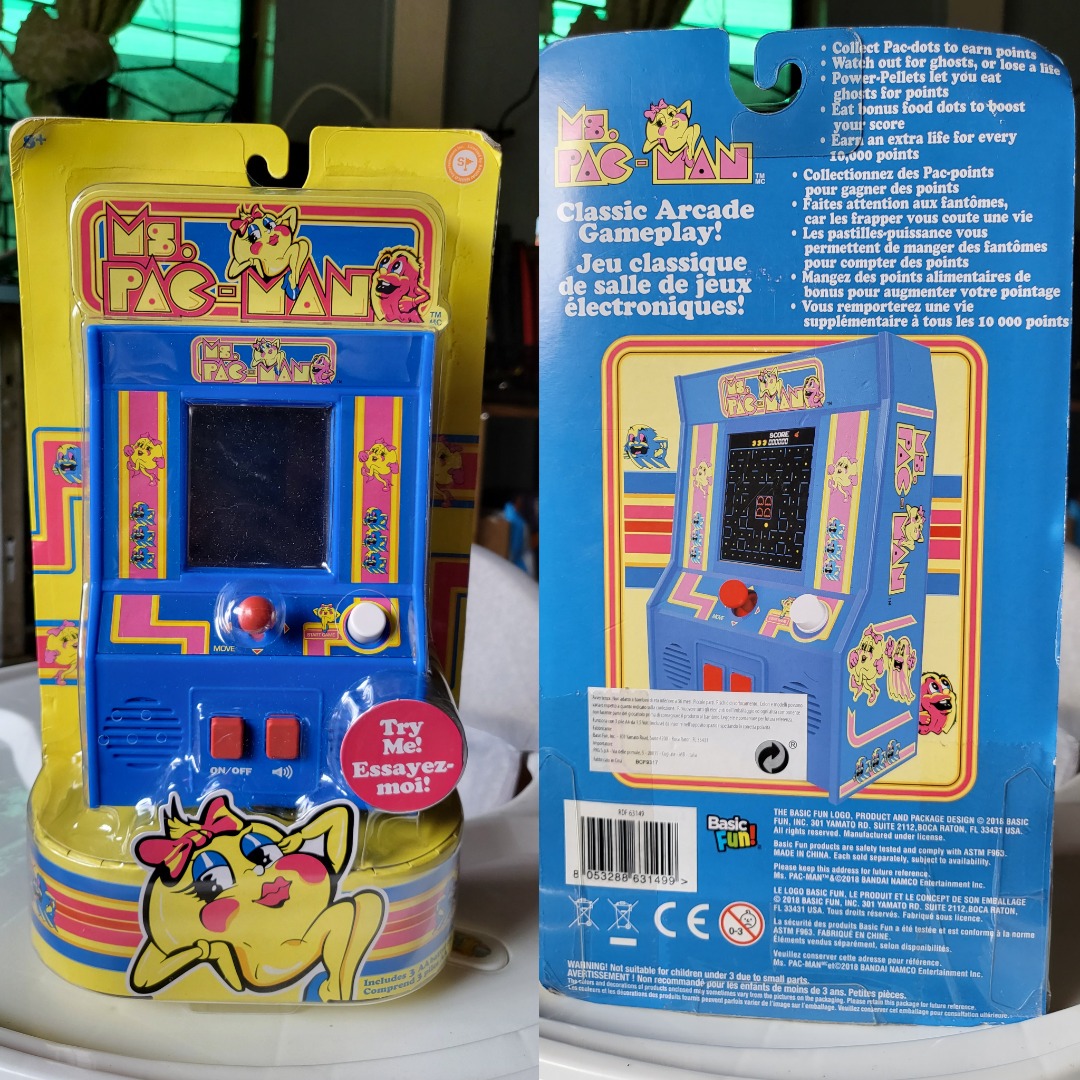 Ms PAC-MAN Mini Arcade Game Classic Arcade Electronic Video Game Retro Basic Fun on Carousell