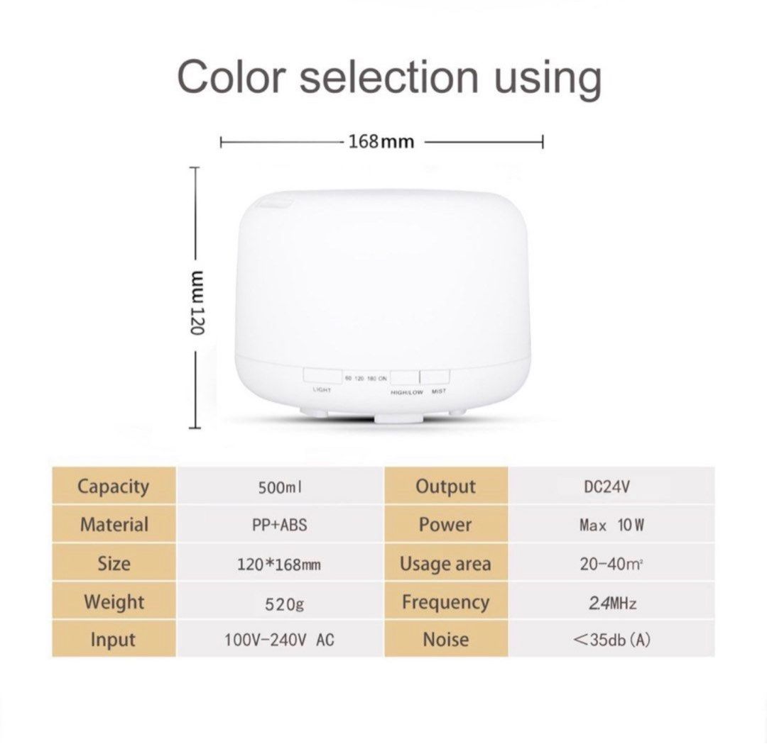 Muji Style Aroma Diffuser / Humidifer (500ML), Furniture & Home Living ...