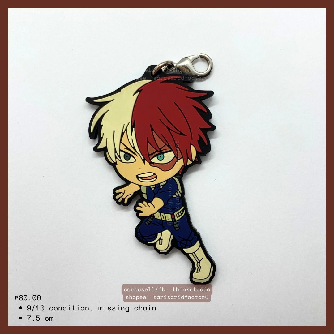 my hero academia - shoto todoroki - rubber keychain, Hobbies & Toys ...