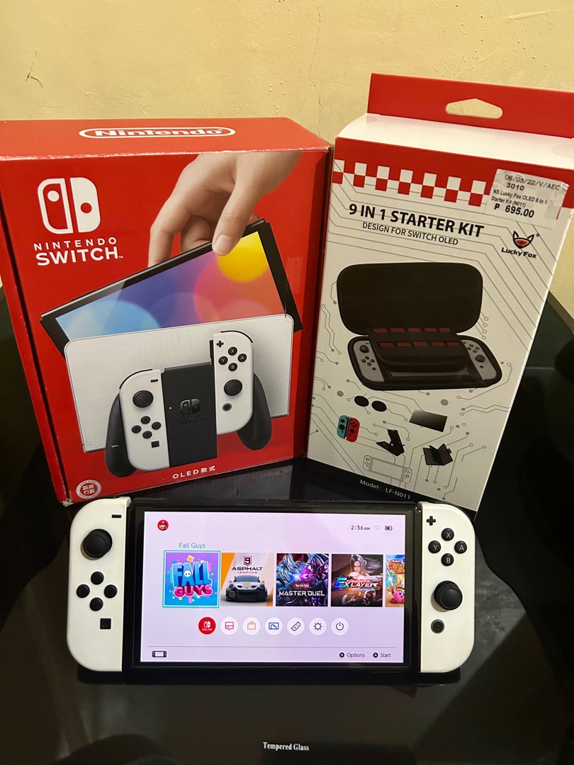 Nintendo switch OLED with games and accessories, Video Gaming, Video ...