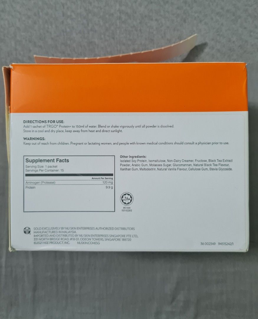 NU SKIN Pharmanex TRGO Protein+, Health & Nutrition, Health Supplements ...