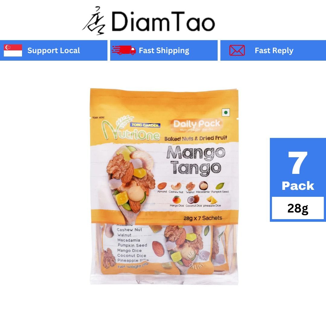 NutriOne Baked Nuts & Dried Fruits Mango Tango 7pack x 28g, Food ...