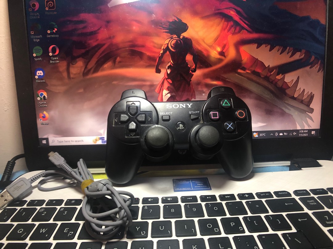 ORIGINAL PS3 Controller With Charging Port, Video Gaming, Gaming ...