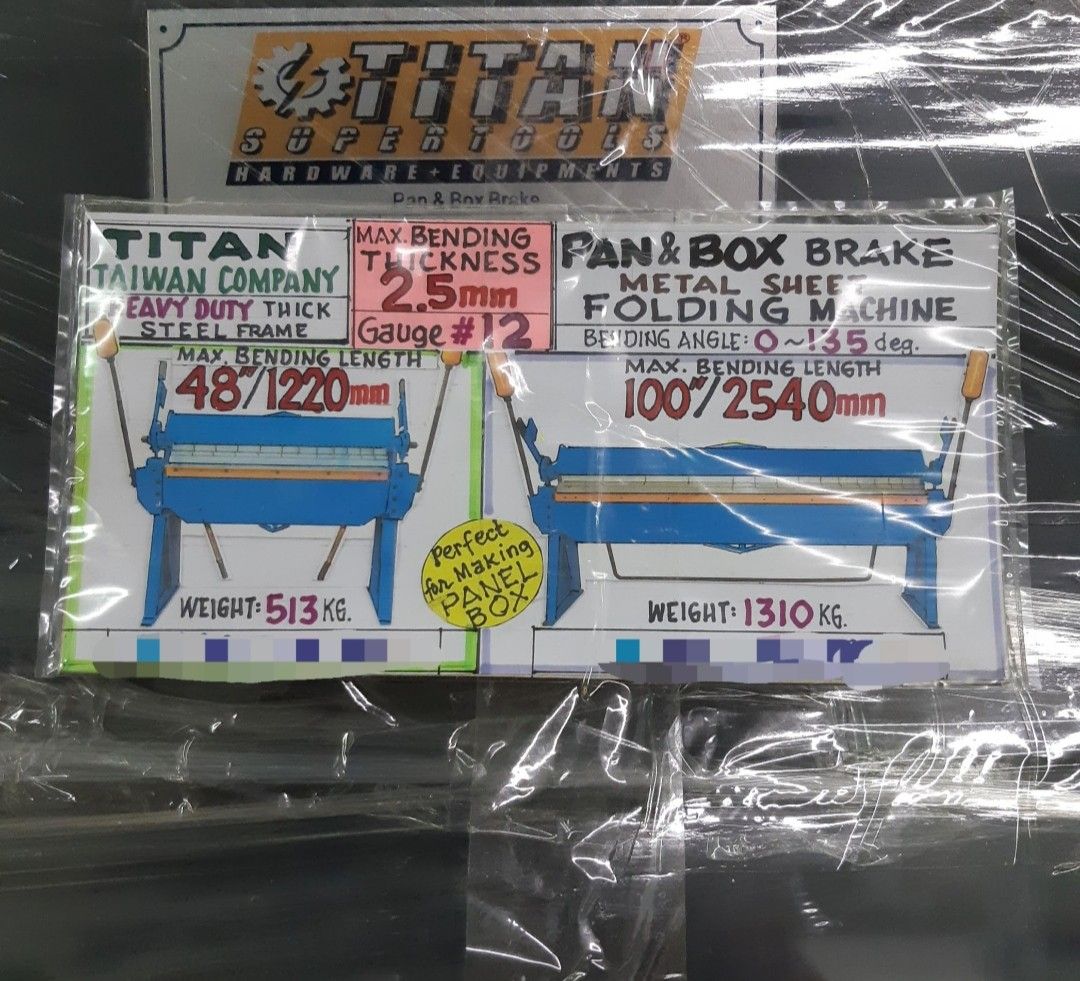 PAN BOX BRAKE BENDER SHEET METAL BENDING folder folding MACHINE 2.5mm ...