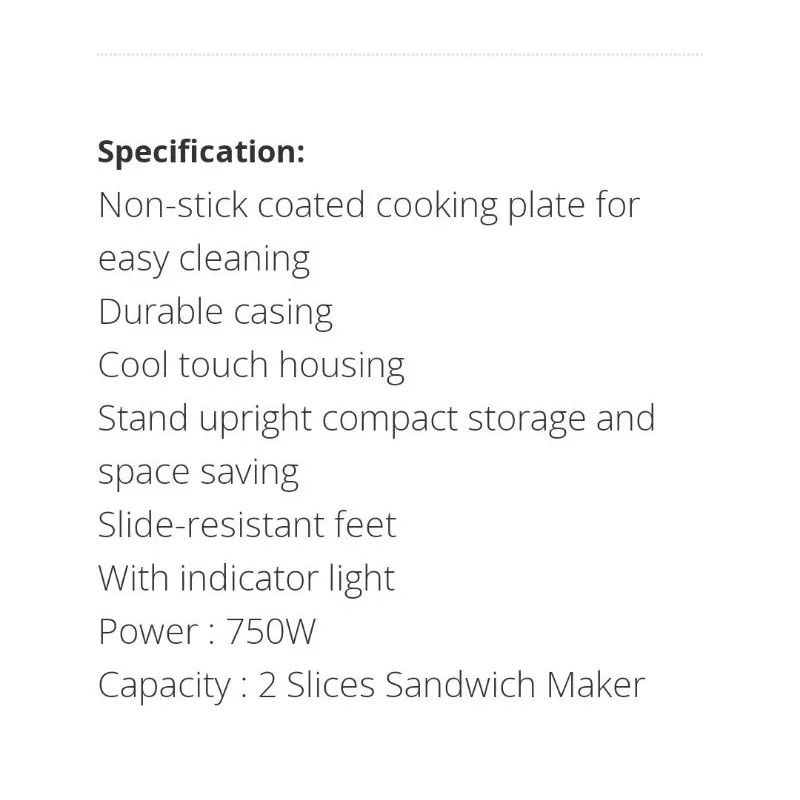 Pensonic Sandwich Maker PST-961 2 Slices Sandwich Toaster | Pembakar ...