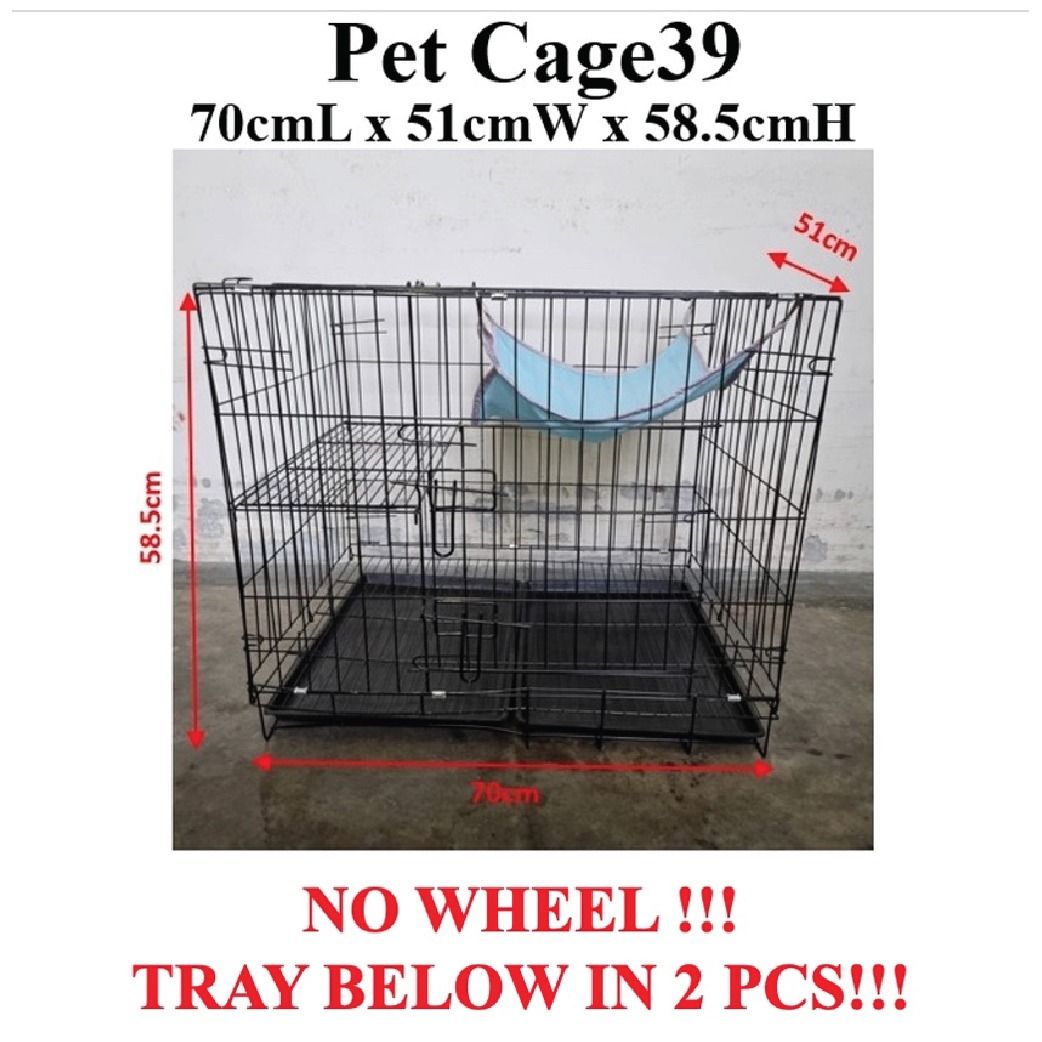 Pets Cage For Dog Cat Rabbit Metal Cage Large Space with toilet tray ...