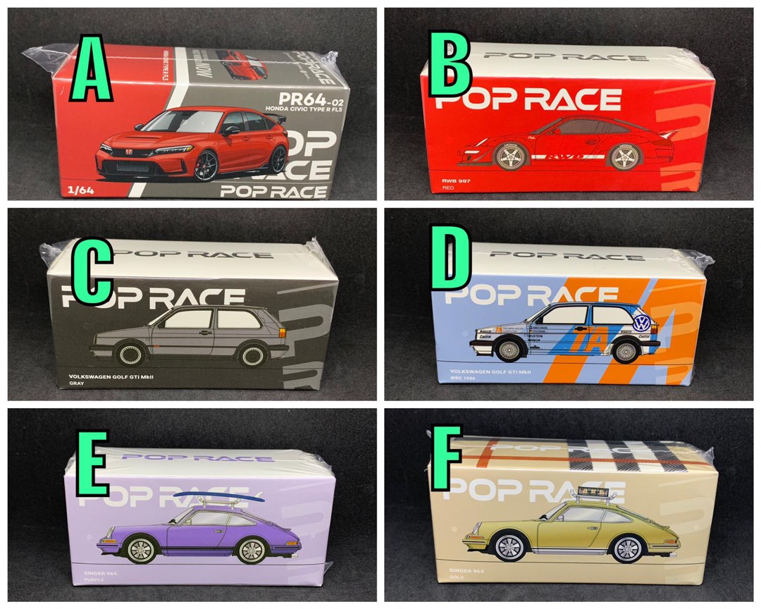 Poprace 1:64 Honda Civic FL5 RWB 997 Porsche Volkswagen VW Golf GTI MK2 ...