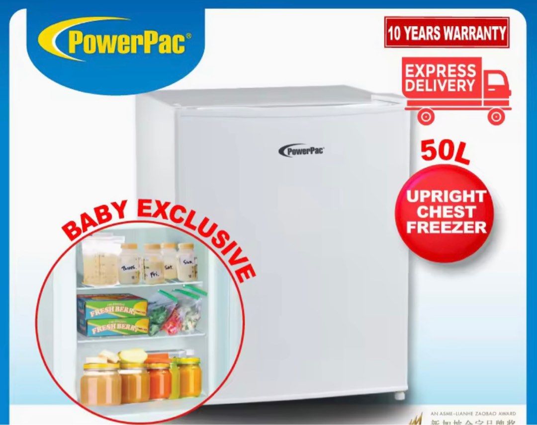 Powerpac Mini Bar Fridge 50L (PPFZ60), TV & Home Appliances, Kitchen ...