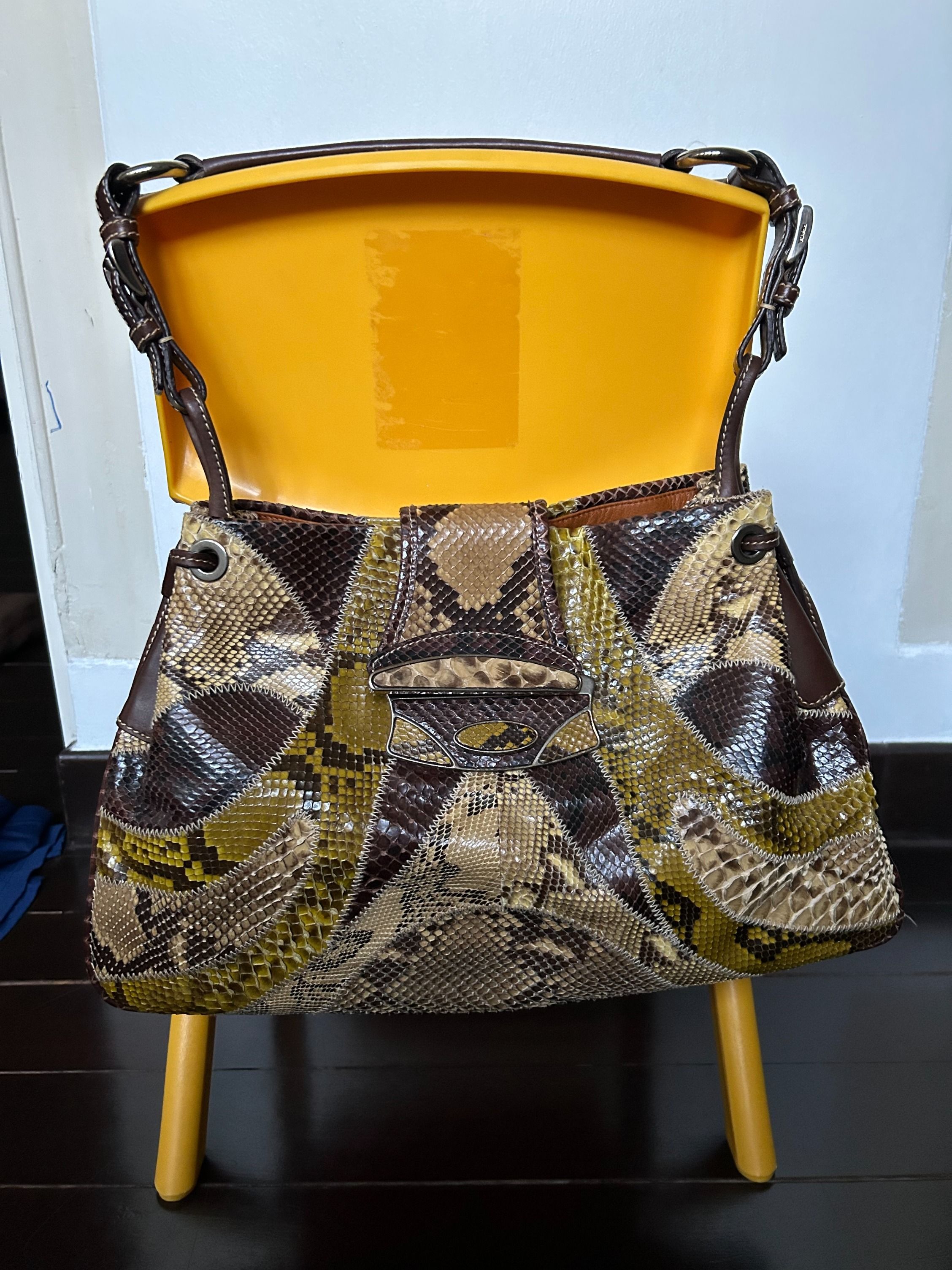 Prada python hobo, Luxury, Bags & Wallets on Carousell