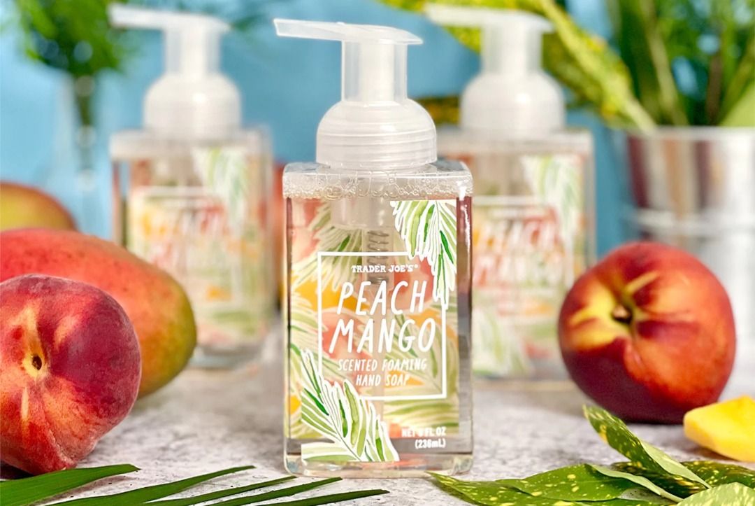 (Pre-Order) Trader Joe's Peach Mango Scented Foaming Hand Soap (236ml), Beauty & Personal Care ...
