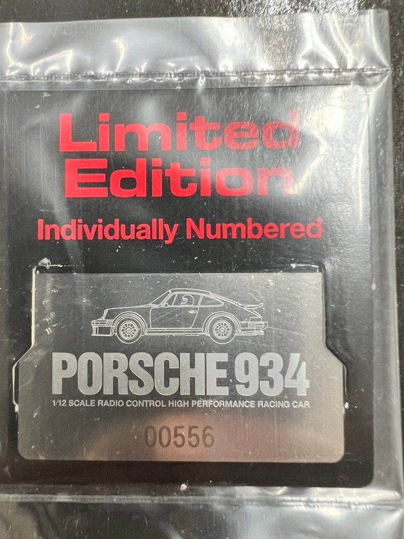 Rare limited edition Tamiya 1/12 RC Car Porsche 934 Black Body 84057 ...