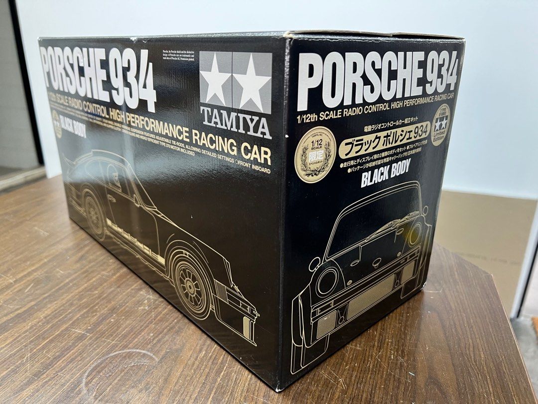 Rare limited edition Tamiya 1/12 RC Car Porsche 934 Black Body 84057 ...