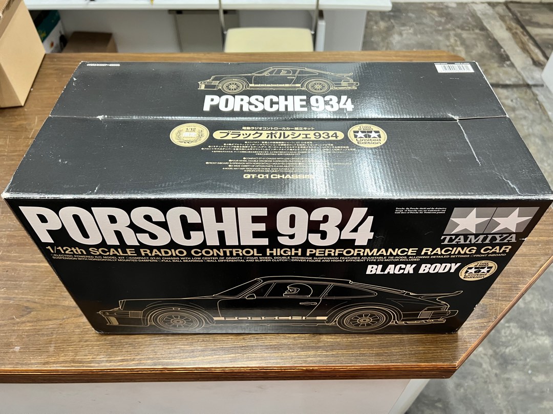 Rare limited edition Tamiya 1/12 RC Car Porsche 934 Black Body 84057 ...