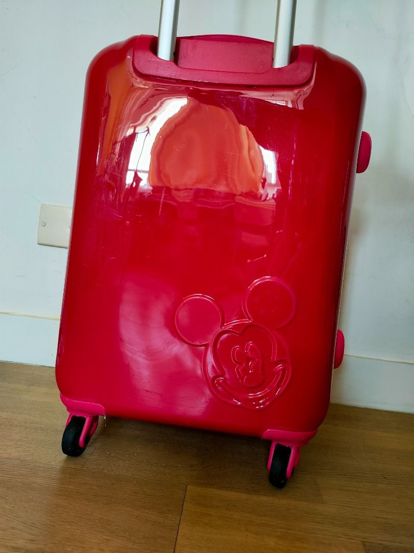 NOT PERFECT RED SMALL Disney mickey mouse cabin hand carry 21 inch ...