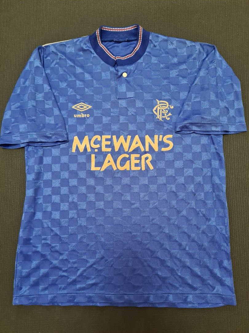 RETRO RANGERS 1987-90 AUTHENTIC UMBRO HOME JERSEY [USED], Men's Fashion ...
