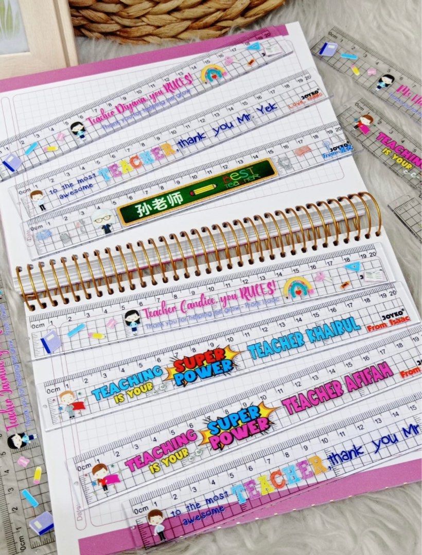 RULER TEACHER GIFT CUSTOM School Thank You, Hobbies & Toys, Stationery ...