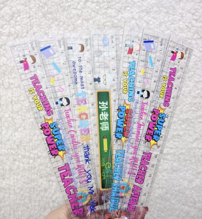RULER TEACHER GIFT CUSTOM School Thank You, Hobbies & Toys, Stationery ...