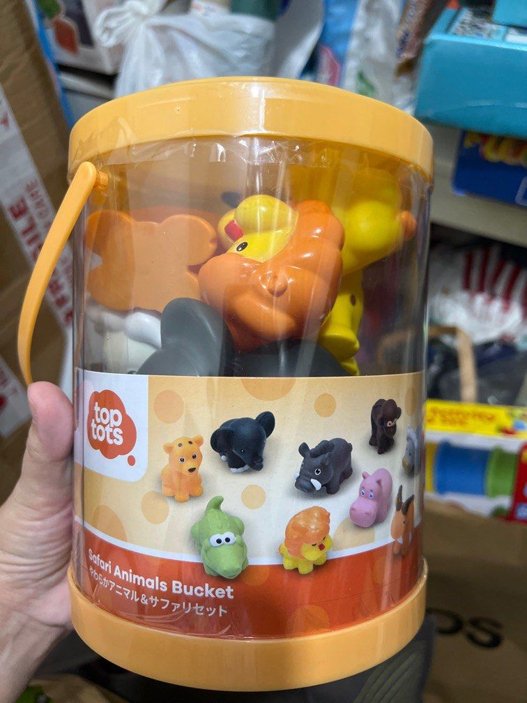 Safari Animals Bucket, Hobbies & Toys, Toys & Games on Carousell