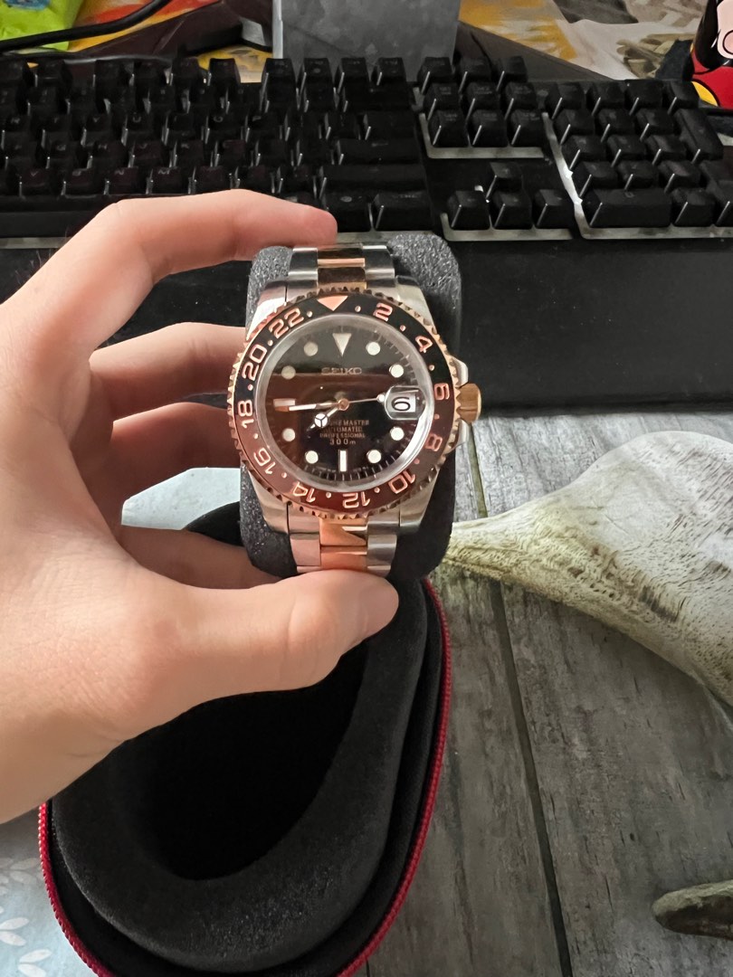 seiko mod two tone rose gold, Luxury, Watches on Carousell