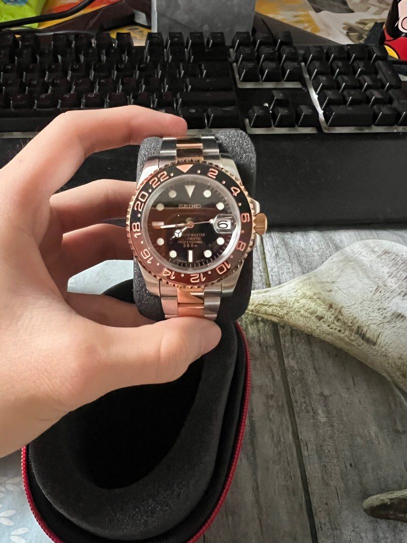 seiko mod two tone rose gold, Luxury, Watches on Carousell
