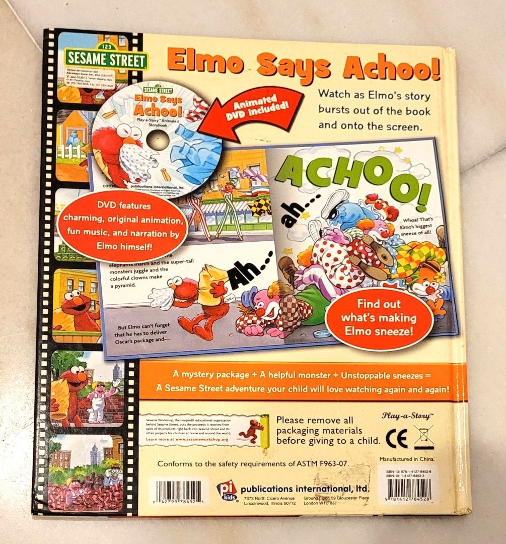 SESAME STREET: ELMO SAYS ACHOO!, Hobbies & Toys, Books & Magazines, Storybooks on Carousell