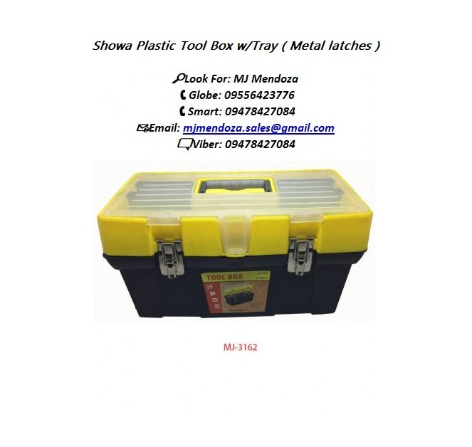 Showa Plastic Tool Box w/Tray ( Metal latches ), Commercial & Industrial, Industrial Equipment ...