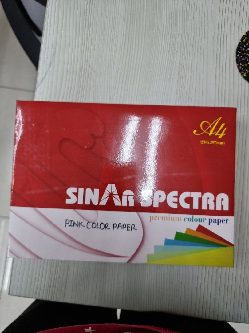 Sinar Spectra A4 Paper Premium Pink Colour, Hobbies & Toys, Stationery ...