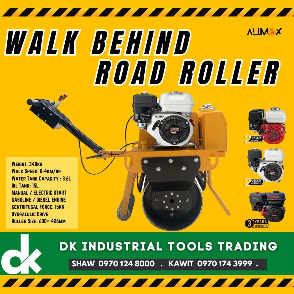 Single Drum Walk Behind Road Roller Robin Honda Kress gasoline diesel ...