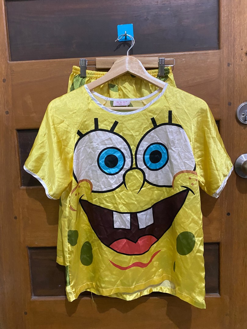 Spongebob satin sleepwear set s-l on Carousell