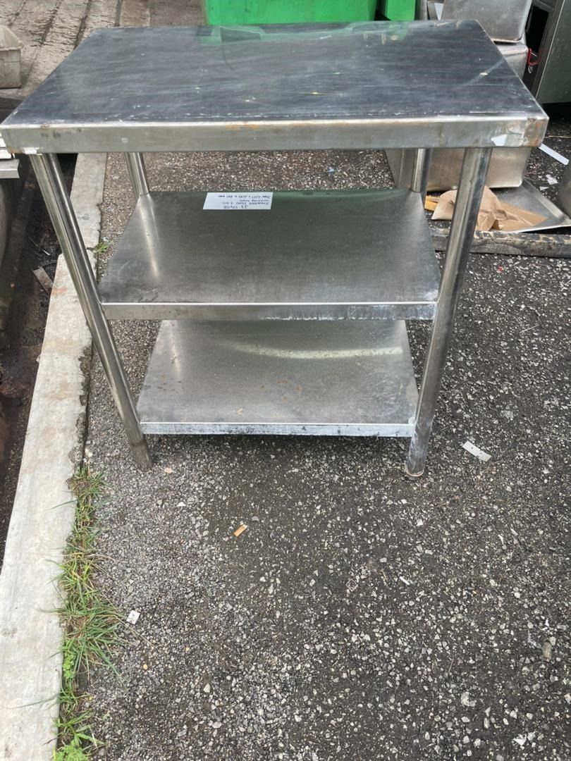 Stainless steel 3 tier work table, Furniture & Home Living, Kitchenware ...