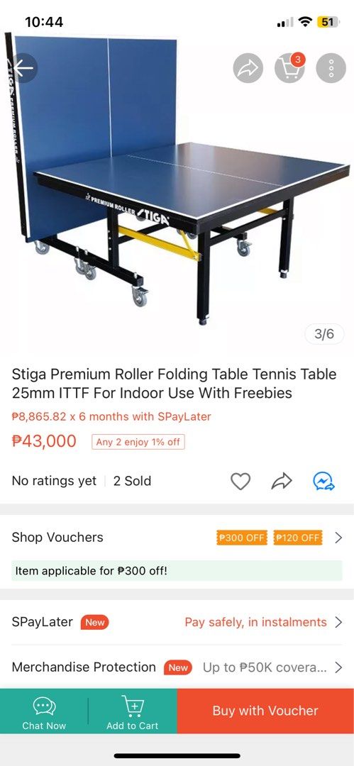 STIGA Mesa Superior Roller Table Tennis 12mm on Carousell