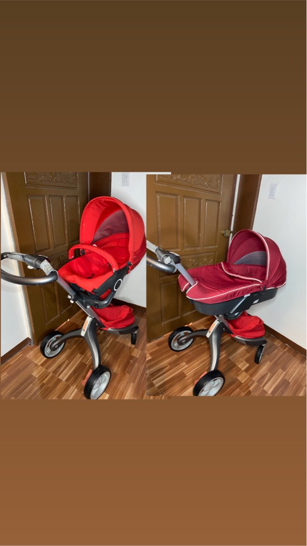 Stokke Xplory Stroller with Carry Cot Basinet on Carousell