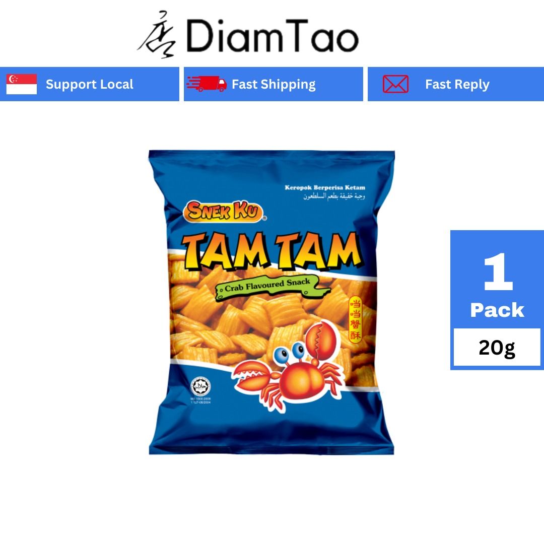 Tam Tam Crab Flavoured Snacks 1s x 20g, Food & Drinks, Other Food ...