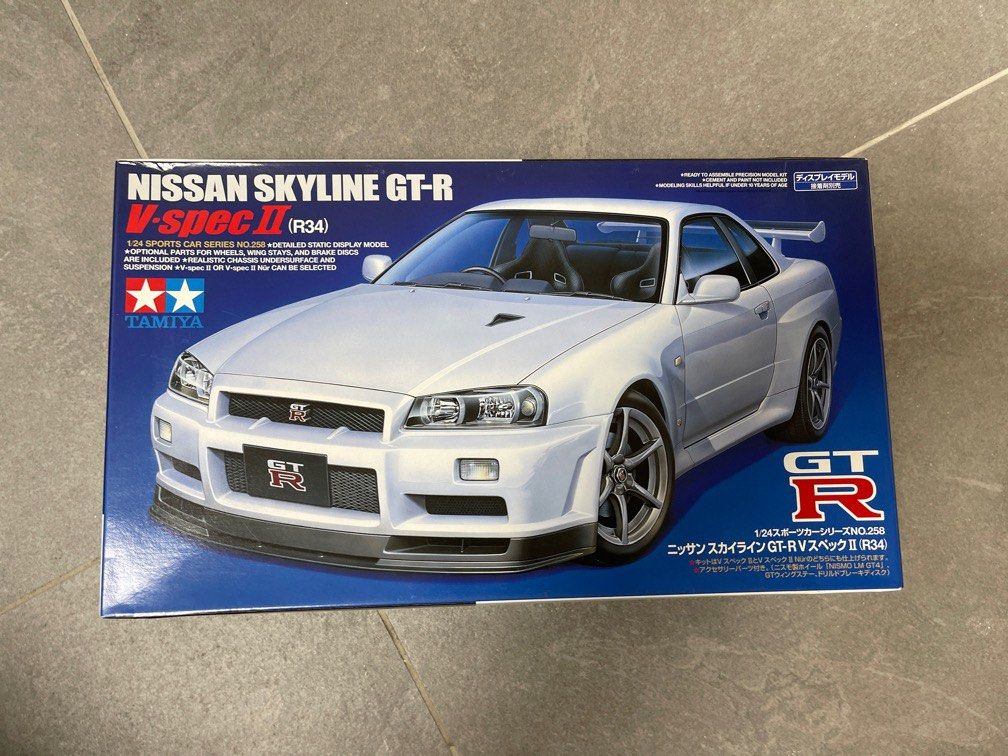 Tamiya 1/24 GT-R R34 V-spec II, 興趣及遊戲, 玩具 & 遊戲類 - Carousell