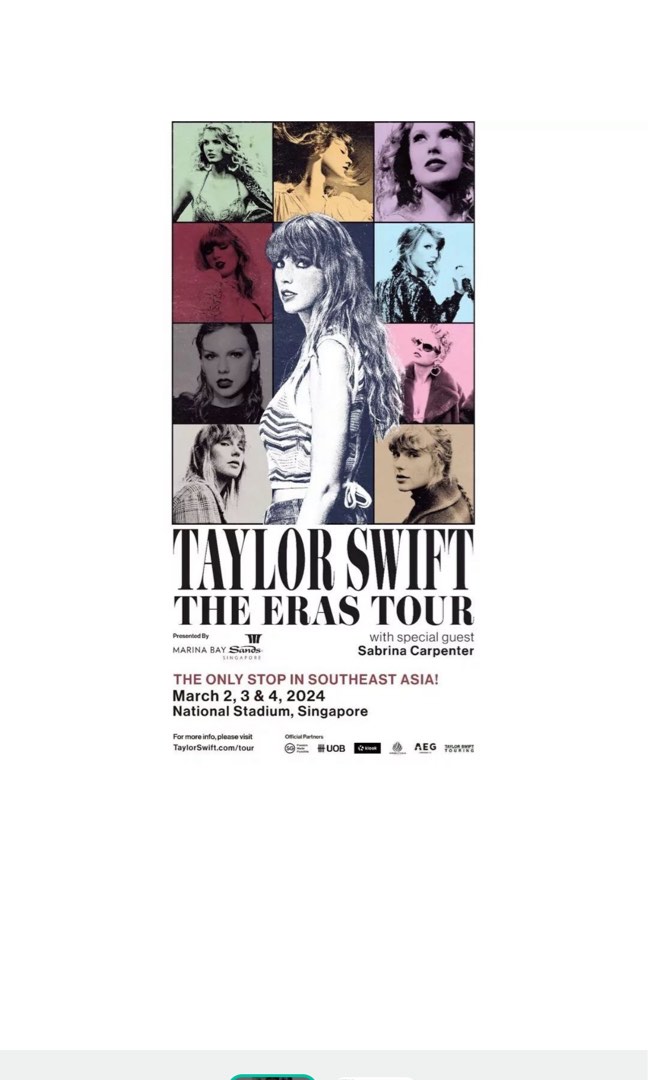Taylor Swift Eras Tour Cat 3 Tickets, Hobbies & Toys, Music & Media ...