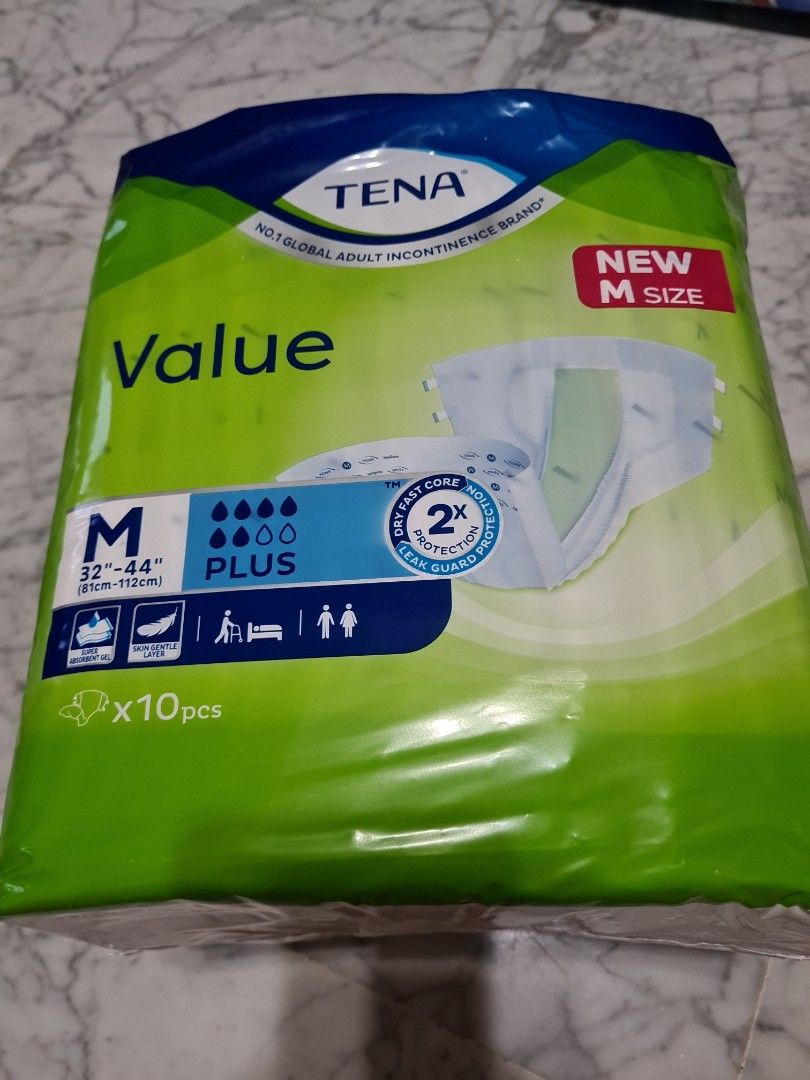 TENA Value M Size Pampers, Health & Nutrition, Assistive & Rehabilatory Aids, Adult Incontinence ...