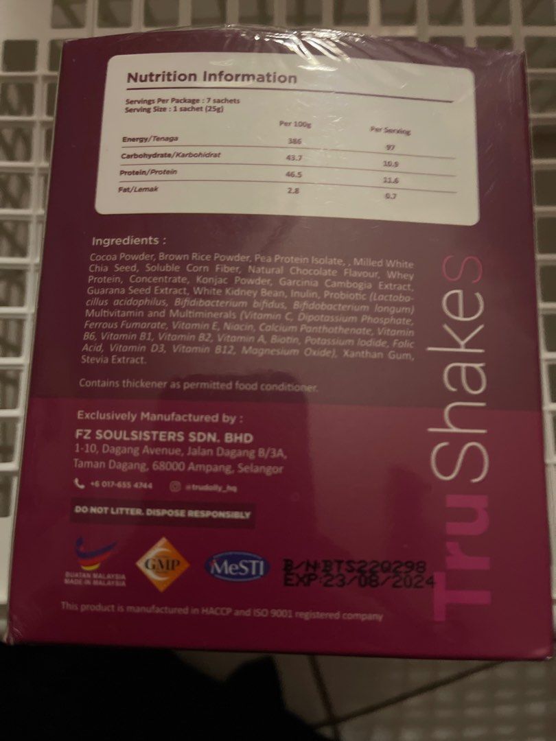 Tru Shakes Chocolate, Health & Nutrition, Health Supplements, Health ...