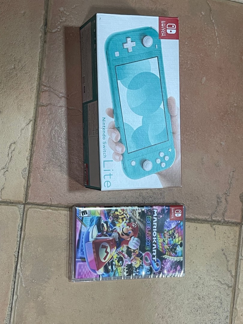 Turquoise Nintendo Switch Lite + Mario Kart, Video Gaming, Video Game Consoles, Nintendo on ...
