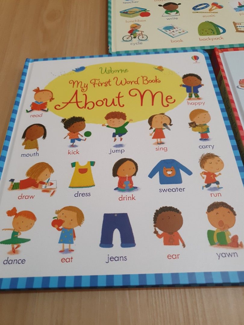 Usborne 5 Books My First Word, About Me, About School, About Food, On ...