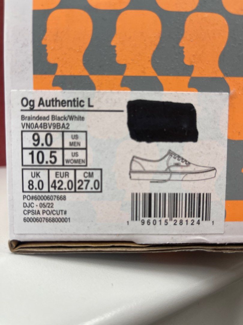 Vans Vault x Brain Dead OG Authentic LX US9, 男裝, 鞋, 便服鞋 - Carousell