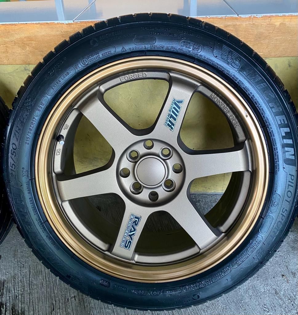 Velg Te 37 include Ban Michelin, Aksesoris Mobil di Carousell