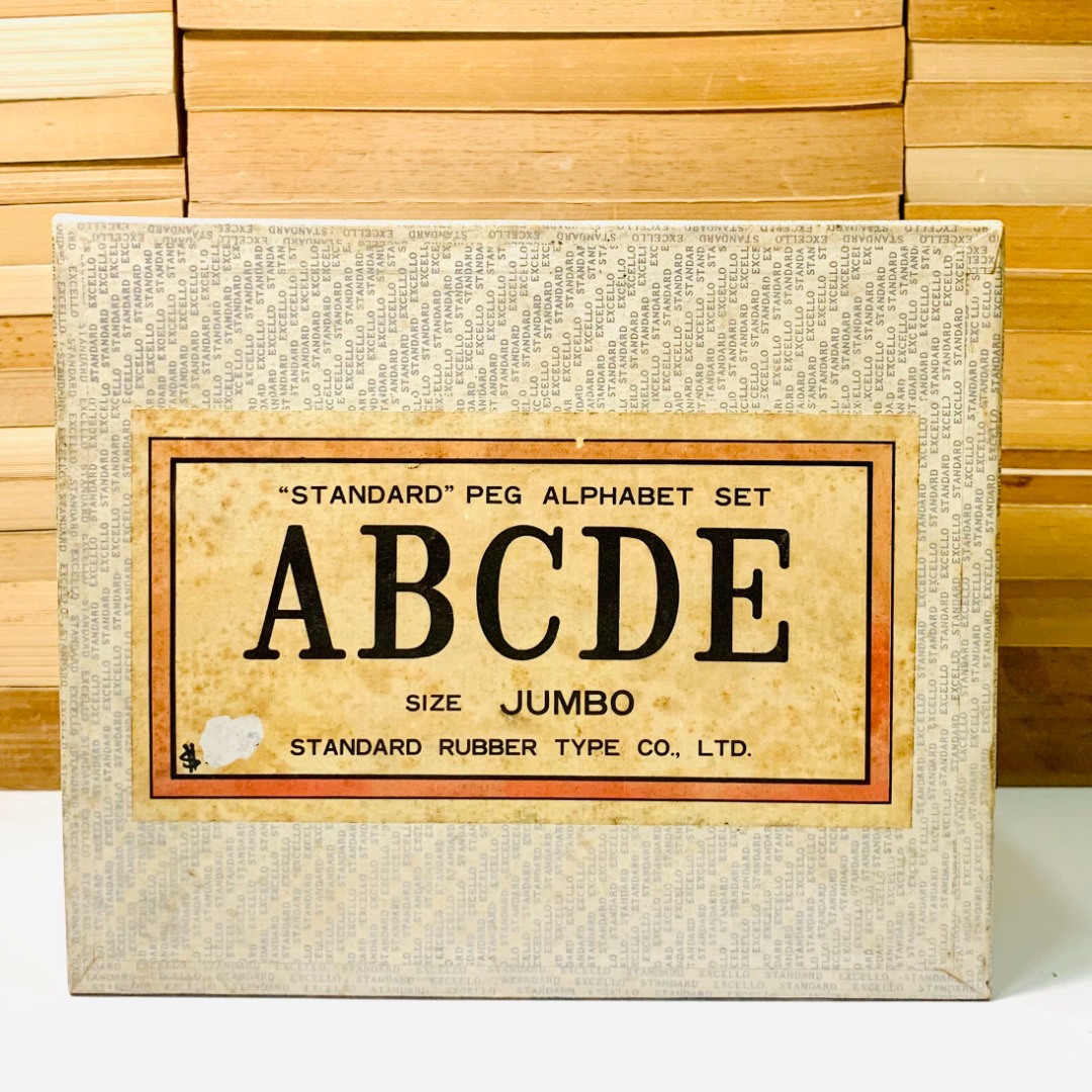 Vintage "JUMBO" Peg Alphabet Rubber Stamp Set, Hobbies & Toys ...