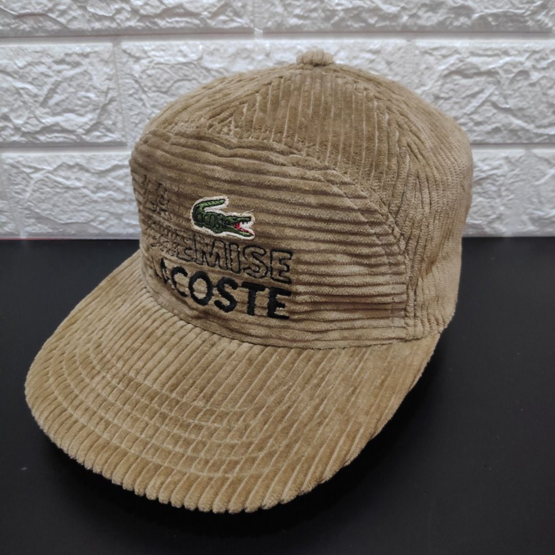 Vintage LA CHEMISE LACOSTE Corduroy 7 Panel Cap, Men's Fashion, Watches & Accessories, Cap ...