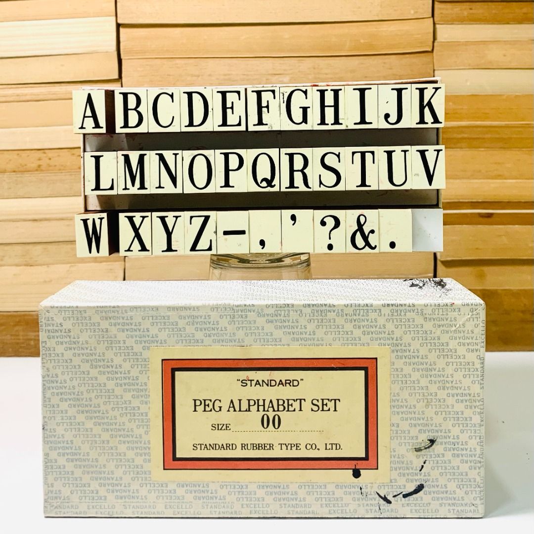 Vintage "Standard" Peg Alphabet Rubber Stamp Set, Hobbies & Toys ...