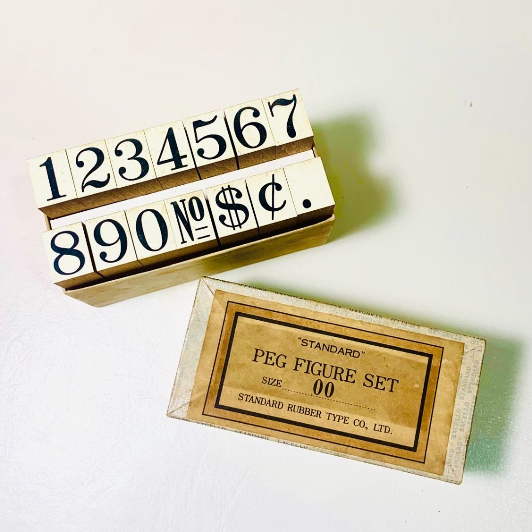 Vintage "Standard" Peg Figure Rubber Stamp Set, Hobbies & Toys ...