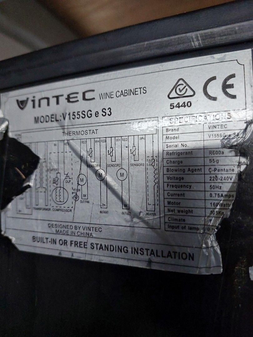 Wine Chiller vintec, TV & Home Appliances, Kitchen Appliances, Wine ...