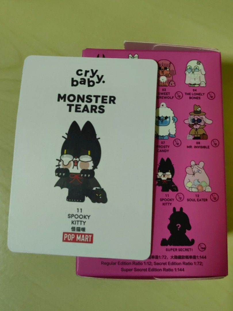 WTS BNIF POPMART CRY BABY MONSTER TEARS, Hobbies & Toys, Toys & Games ...